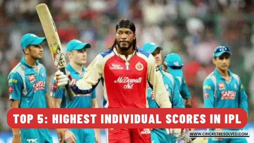 Top 5: Highest Individual Scores in IPL - Cricket Resolved