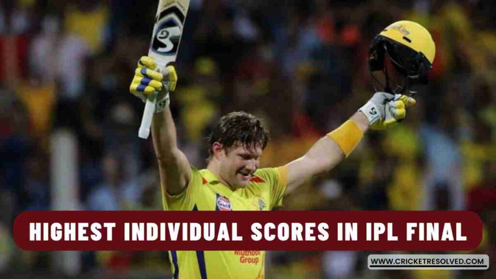 Top 5: Highest Individual Scores in IPL Final - Cricket Resolved