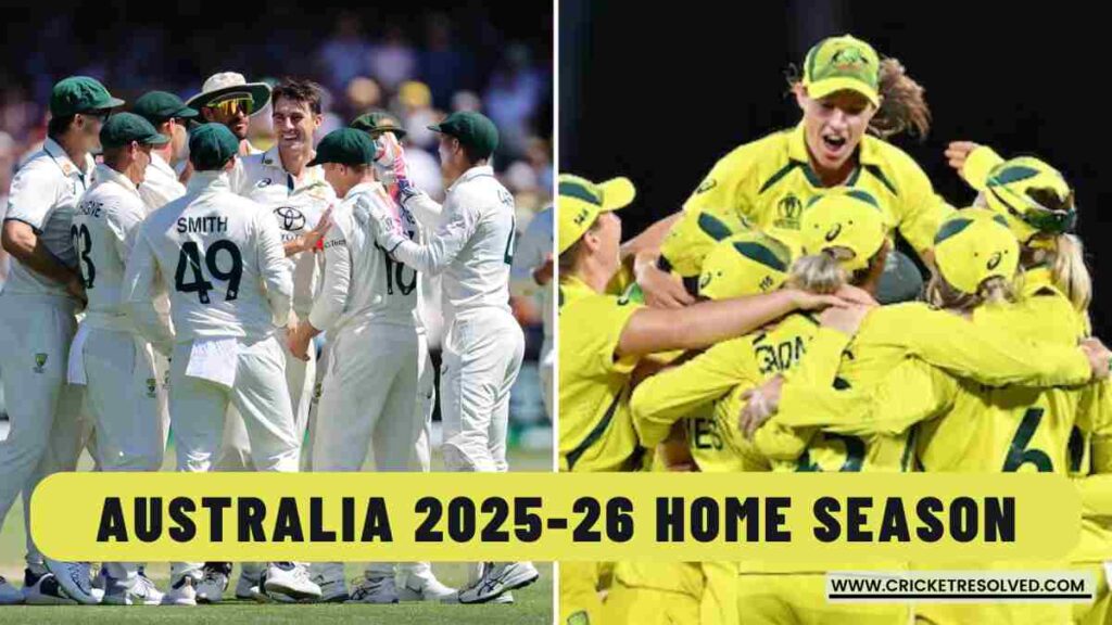 Australia Men’s & Women’s Cricket Team Schedule for 2025-26 Home Season ...