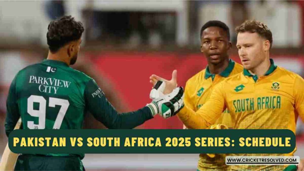 Pakistan vs South Africa 2025 Series: Schedule, Venues, Squads ...