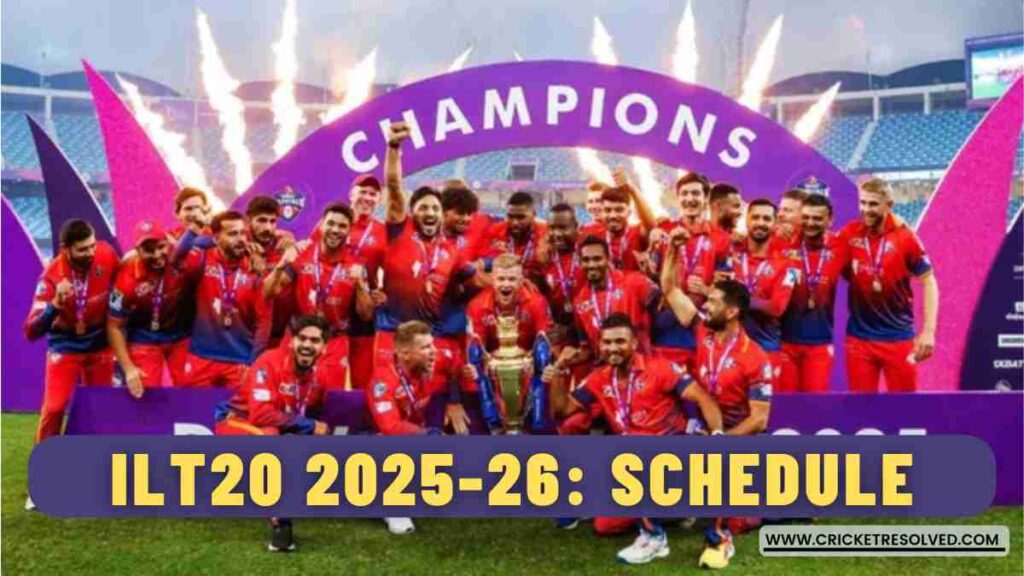International League T20 (ILT20) 2025-26: Schedule, Teams, Squads ...