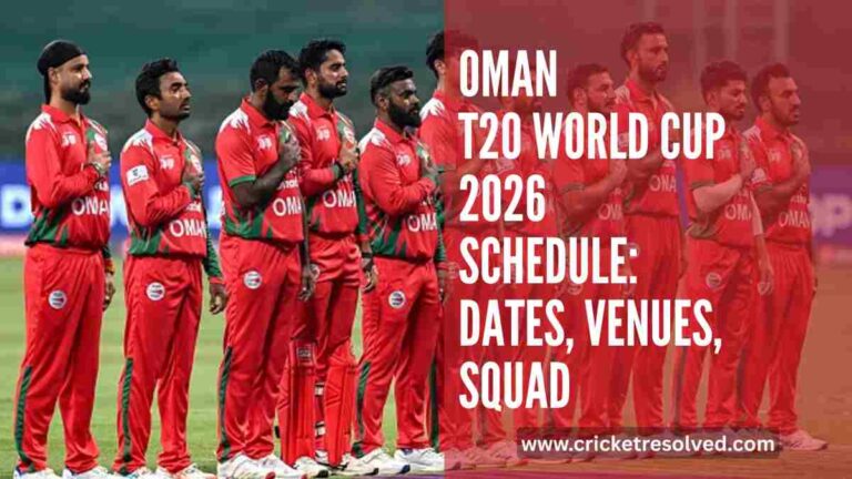 Oman T20 World Cup 2026 Schedule: Dates, Venues, Squad - Cricket Resolved