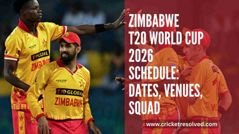 Zimbabwe T20 World Cup 2026 Schedule: Dates, Venues, Squad - Cricket ...