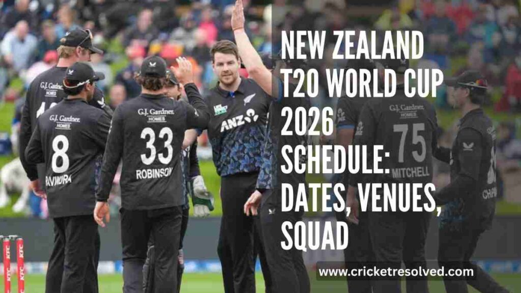 New Zealand T20 World Cup 2026 Schedule: Dates, Venues, Squad - Cricket ...