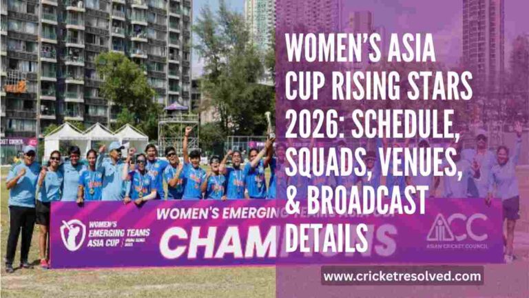 Women’s Asia Cup Rising Stars 2026: Schedule, Squads, Venues ...